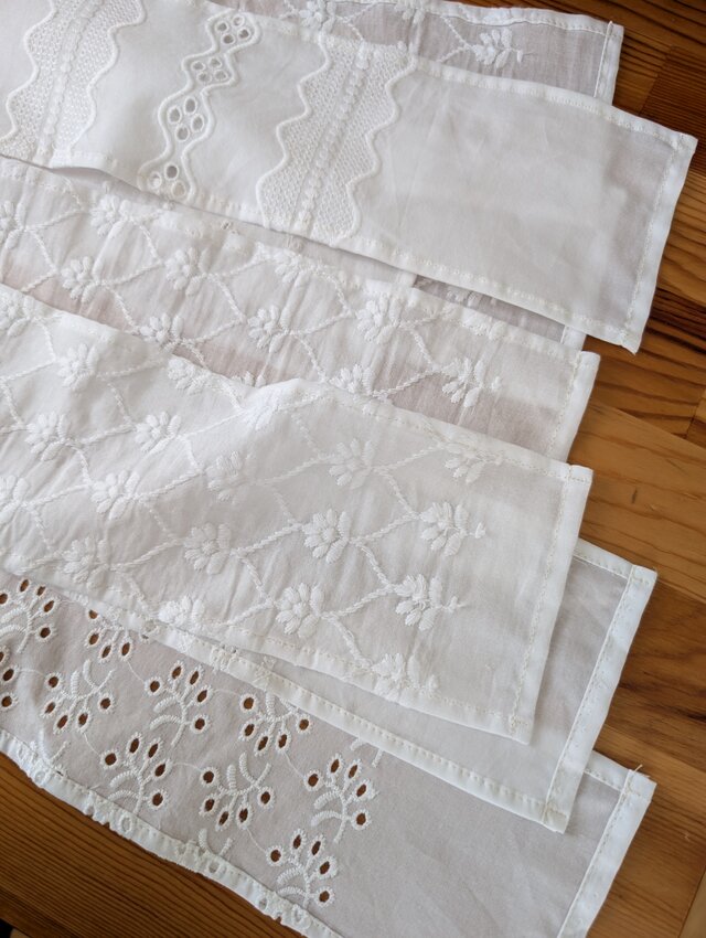 ♥️コットンレース♥️8連のれん♥️ロマンチック♥️アンティーク風インテリア♥️★77 125〜135★ | iichi 日々の暮らしを心地よくするハンドメイドやアンティークのマーケットプレイス