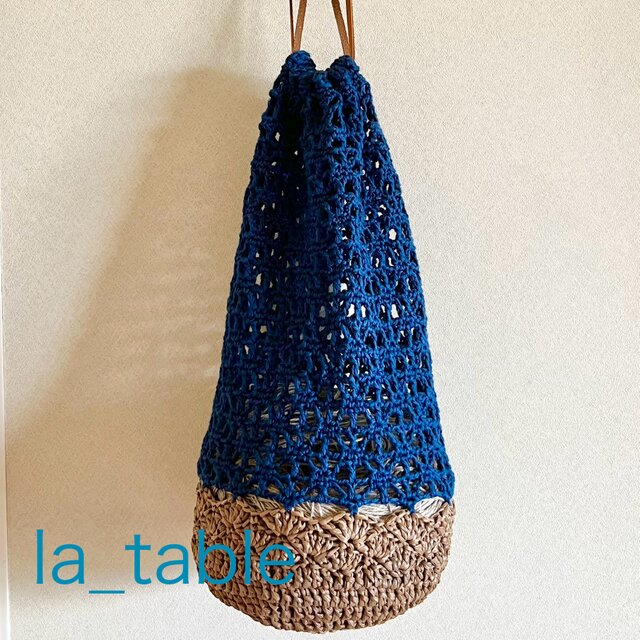 かごバッグ「DEEP SEA」 | iichi 日々の暮らしを心地よくするハンドメイドやアンティークのマーケットプレイス