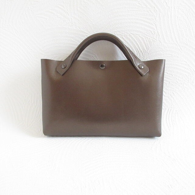 便利で可愛いミニサイズ♪《牛革》バッグインバッグ・ブロンズ・052 | iichi 日々の暮らしを心地よくするハンドメイドやアンティークのマーケットプレイス