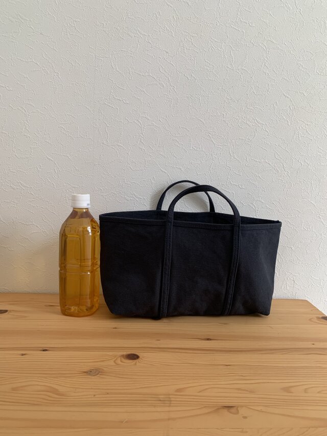 帆布 よこながTOTE (S) 常盤緑 | iichi 日々の暮らしを心地よくするハンドメイドやアンティークのマーケットプレイス