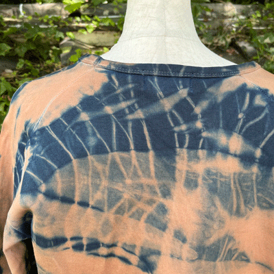 藍・柿渋重ね染め紳士物Tシャツ25038 | iichi 日々の暮らしを心地よくするハンドメイドやアンティークのマーケットプレイス