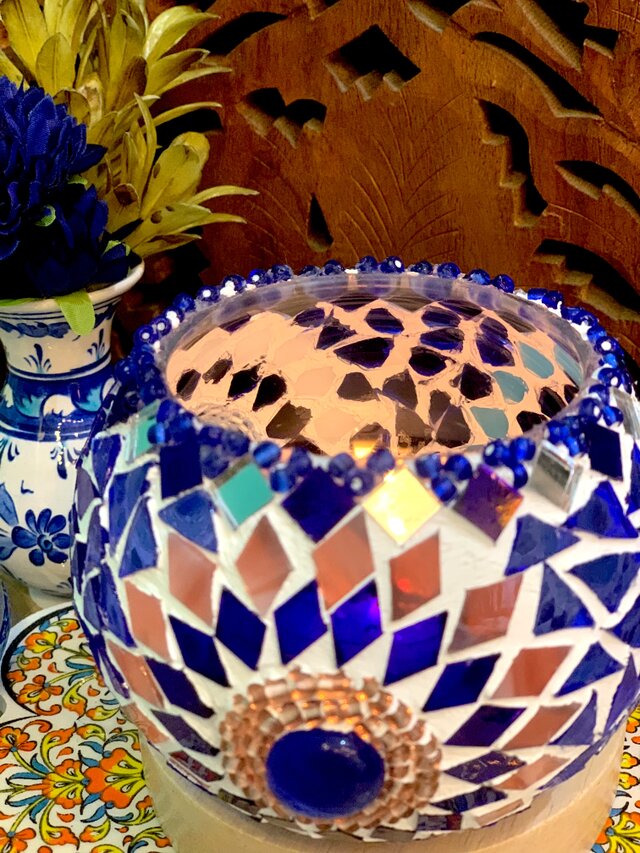トルコモザイクキャンドルホルダー | iichi 日々の暮らしを心地よくするハンドメイドやアンティークのマーケットプレイス