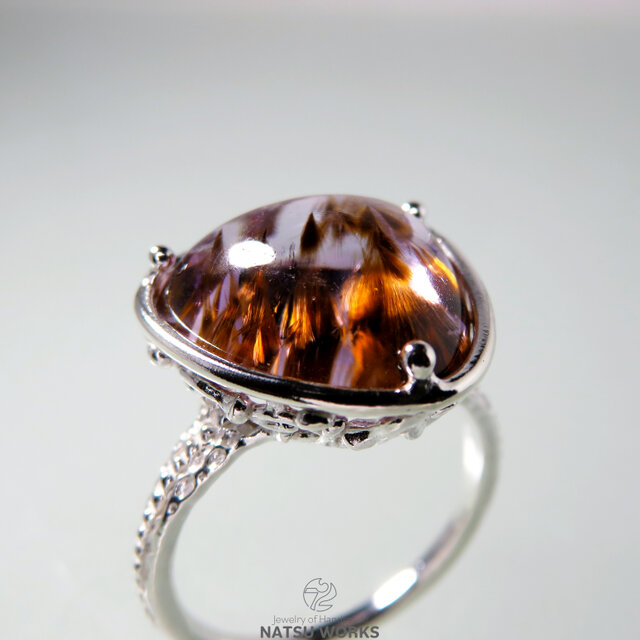 ゲーサイト in アメシスト リング / Goethite in Amethyst Ring | iichi 日々の暮らしを心地よくするハンドメイドやアンティークのマーケットプレイス