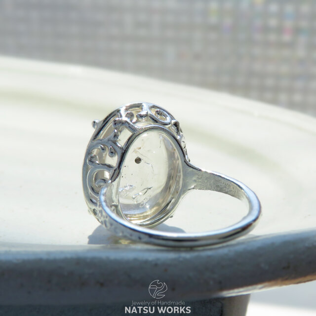 水入り水晶 リング / Enhydro Quartz Ring 3 | iichi 日々の暮らしを心地よくするハンドメイドやアンティークのマーケットプレイス