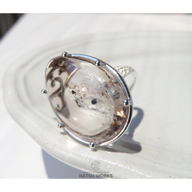 水入り水晶 リング / Enhydro Quartz Ring 2 | iichi 日々の暮らしを心地よくするハンドメイドやアンティークのマーケットプレイス