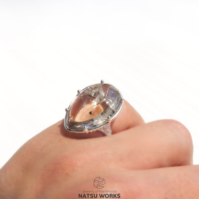 水入り水晶 リング / Enhydro Quartz Ring 2 | iichi 日々の暮らしを心地よくするハンドメイドやアンティークのマーケットプレイス