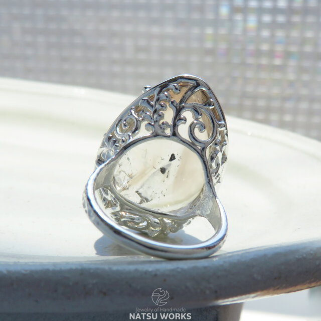 水入り水晶 リング / Enhydro Quartz Ring 2 | iichi 日々の暮らしを心地よくするハンドメイドやアンティークのマーケットプレイス