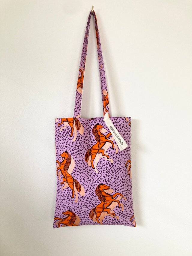 Tote bag M -horse purple- | iichi 日々の暮らしを心地よくするハンドメイドやアンティークのマーケットプレイス