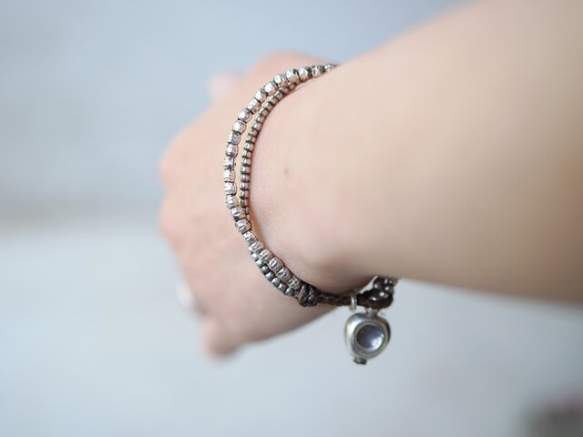 -Karensilver- double bracelet | iichi 日々の暮らしを心地よくするハンドメイドやアンティークのマーケットプレイス