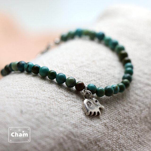 選べるチャーム ターコイズアンクレット メンズアンクレット レディースアンクレット | iichi 日々の暮らしを心地よくするハンドメイドやアンティークのマーケットプレイス