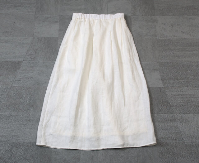 #507タックギャザースカート(白) | iichi 日々の暮らしを心地よくするハンドメイドやアンティークのマーケットプレイス