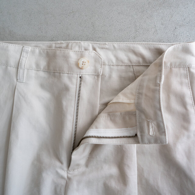 twill cotton linen/tack pants/pearled ivory/size1.2 | iichi 日々の暮らしを心地よく ...