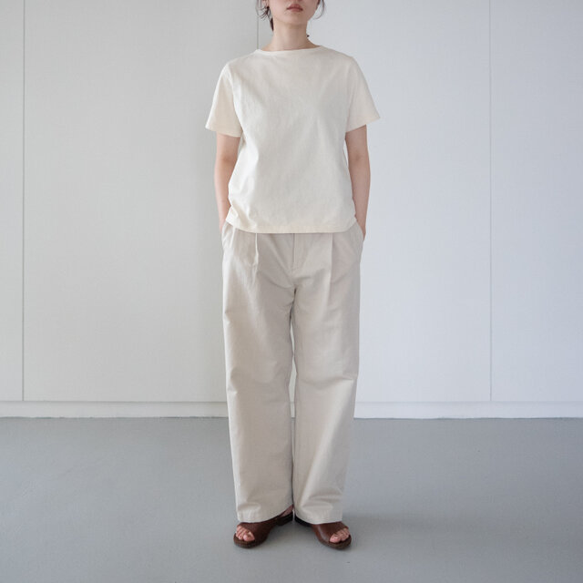 twill cotton linen/tack pants/pearled ivory/size1.2 | iichi 日々の暮らしを心地よく ...