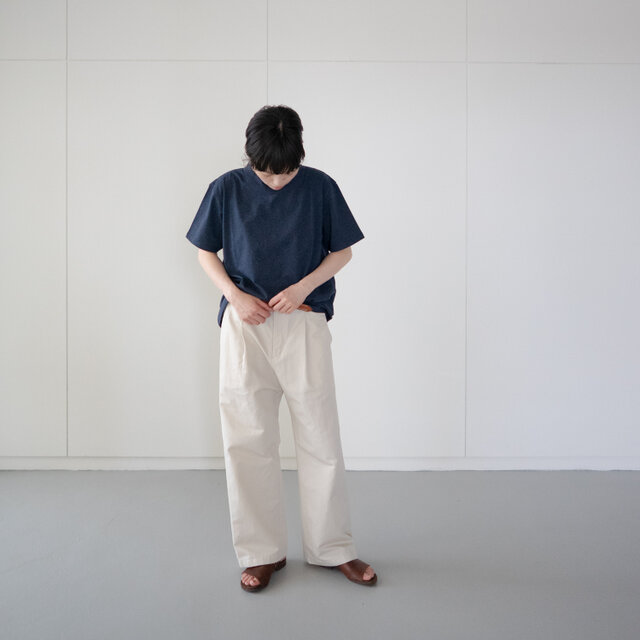 twill cotton linen/tack pants/pearled ivory/size1.2 | iichi 日々の暮らしを心地よくするハンドメイドやアンティークのマーケットプレイス