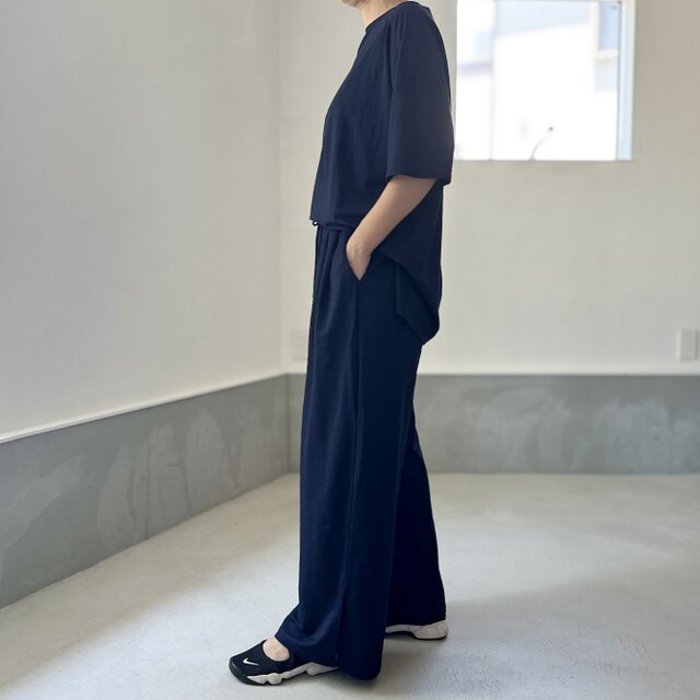 【接触冷感】サイドスリット イージーワイドパンツ 2色展開【ブラック】『2025リデザイン』 | iichi 日々の暮らしを心地よくするハンドメイドやアンティークのマーケットプレイス