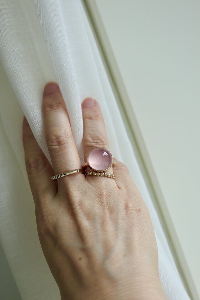K10[朝露のpink rose]ring | iichi 日々の暮らしを心地よくするハンドメイドやアンティークのマーケットプレイス