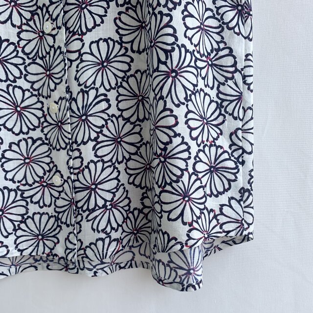 麻混レトロブラウス MLサイズ | iichi 日々の暮らしを心地よくするハンドメイドやアンティークのマーケットプレイス