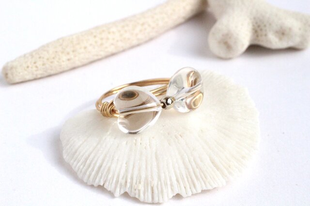 Quartz Ribbon Wire Ring | iichi 日々の暮らしを心地よくするハンドメイドやアンティークのマーケットプレイス