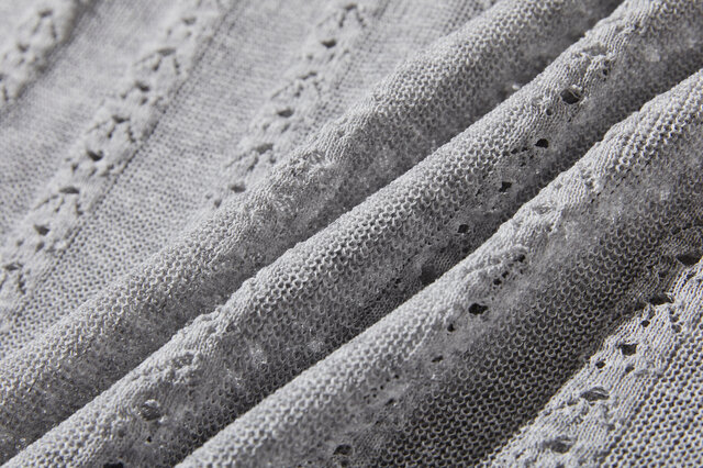 夏の定番 透かし編みポロシャツ テンセル半袖ニット グレー 250614-1 | iichi 日々の暮らしを心地よくするハンドメイドやアンティークのマーケットプレイス