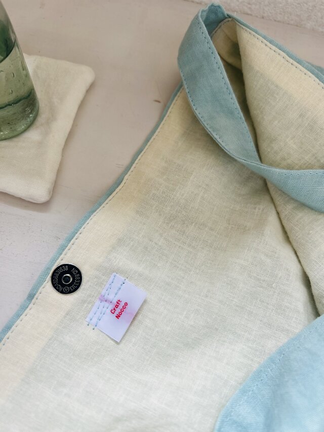 天日干しリネン 斜め掛けbag 水色 | iichi 日々の暮らしを心地よくするハンドメイドやアンティークのマーケットプレイス
