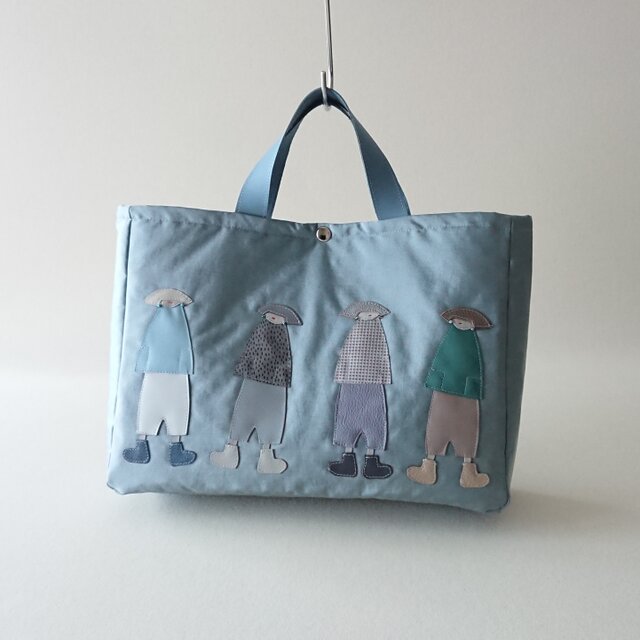 annco nylon tote [blue gray] | iichi 日々の暮らしを心地よくするハンドメイドやアンティークのマーケットプレイス