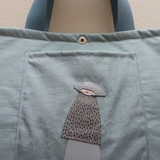 annco nylon tote [blue gray] | iichi 日々の暮らしを心地よくするハンドメイドやアンティークのマーケットプレイス