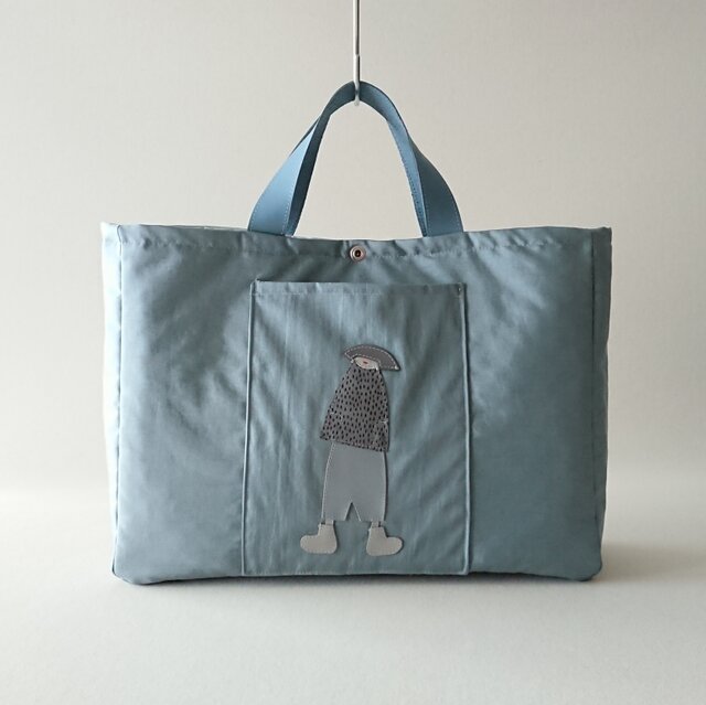 annco nylon tote [blue gray] | iichi 日々の暮らしを心地よくするハンドメイドやアンティークのマーケットプレイス