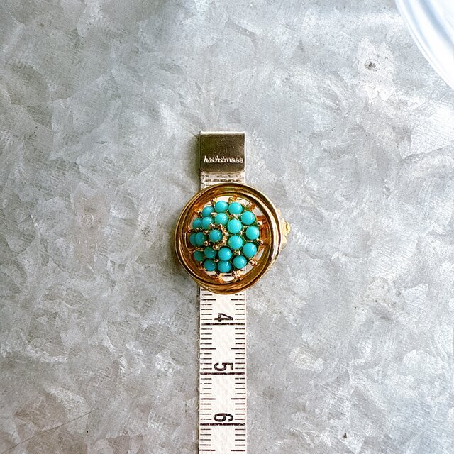 Y1149-ヴィンテージイヤリング・U.S.A. 1970〜80s Turquoise Bead Cluster | iichi 日々の暮らしを心地よくするハンドメイドやアンティークの ...