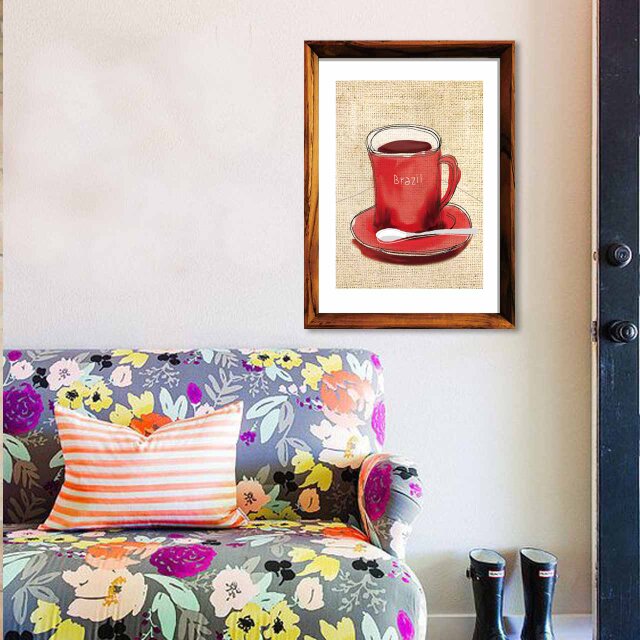 麻布に描いたカップ 送料無料 イラスト A4〜A0 ポスター アートポスター アートsei検索新着順 3553 | iichi 日々の暮らしを心地よくするハンドメイドやアンティークのマーケットプレイス