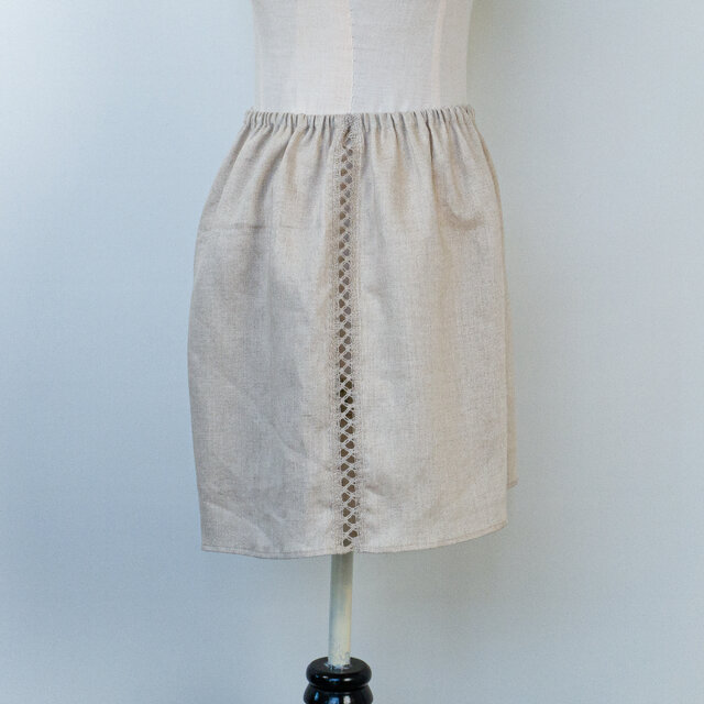 ちょっぴり可憐なリネンのルームウェア 半袖SET【ベージュ】 | iichi 日々の暮らしを心地よくするハンドメイドやアンティークのマーケットプレイス