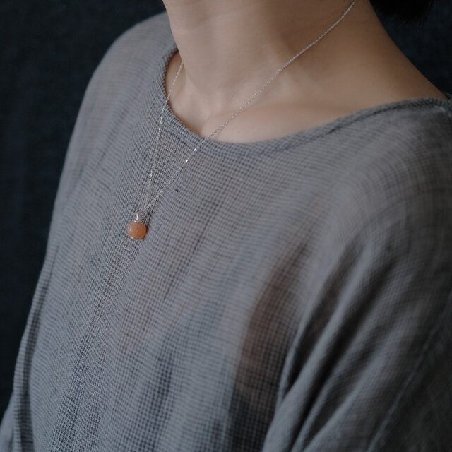 天然石 かぼちゃ ネックレス シルバー925 | iichi 日々の暮らしを心地よくするハンドメイドやアンティークのマーケットプレイス