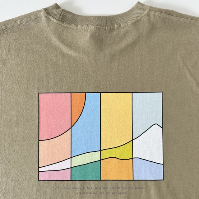 『2025新作』【ユニセックス】four seasonsバックプリント ビッグシルエットTシャツ 5色展開【ブラック】 | iichi 日々の暮らしを心地よくするハンドメイドやアンティークの ...
