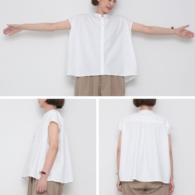 balloon blouse / white | iichi 日々の暮らしを心地よくするハンドメイドやアンティークのマーケットプレイス
