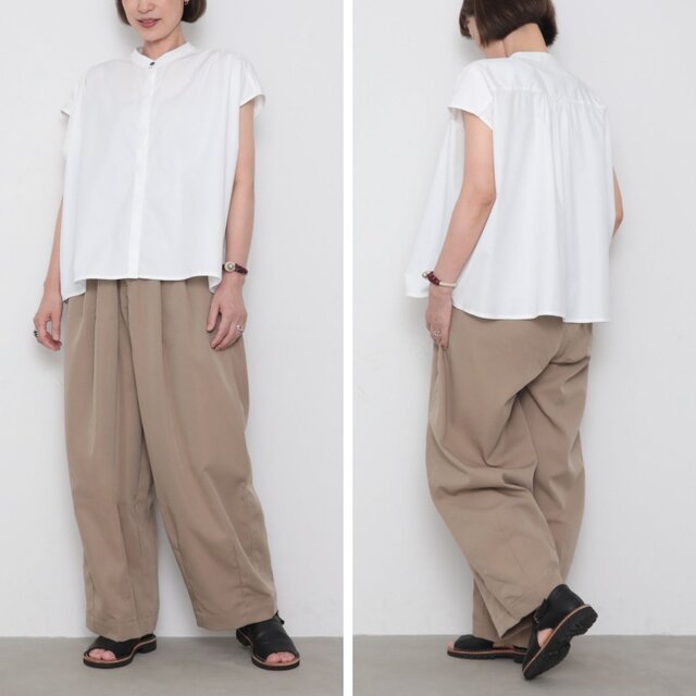 balloon blouse / white | iichi 日々の暮らしを心地よくするハンドメイドやアンティークのマーケットプレイス