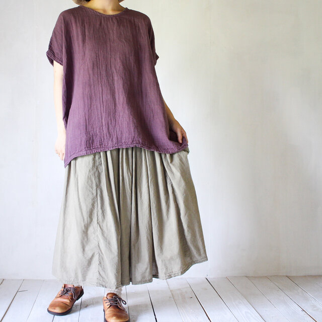 square tops 香涼 ＊紅藤色＊ 草木染 | iichi 日々の暮らしを心地よくするハンドメイドやアンティークのマーケットプレイス