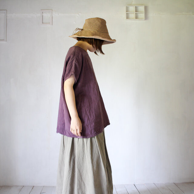 square tops 香涼 ＊紅藤色＊ 草木染 | iichi 日々の暮らしを心地よくするハンドメイドやアンティークのマーケットプレイス