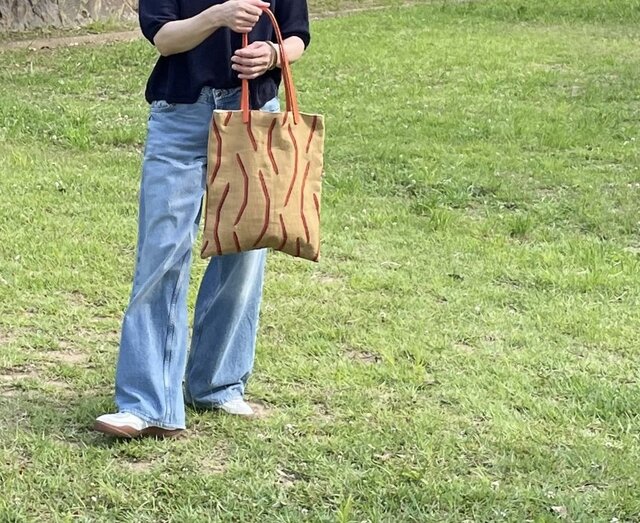 am455 シエーナバッグ オレンジ Regular | iichi 日々の暮らしを心地よくするハンドメイドやアンティークのマーケットプレイス