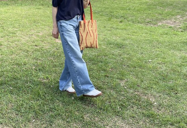 am457 シエーナバッグ オレンジ Small | iichi 日々の暮らしを心地よくするハンドメイドやアンティークのマーケットプレイス