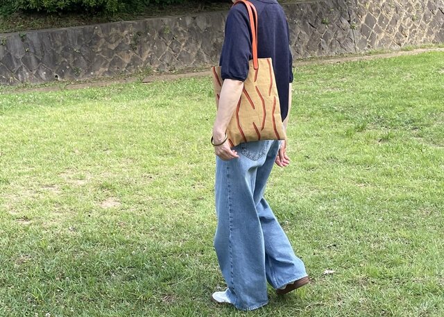 am457 シエーナバッグ オレンジ Small | iichi 日々の暮らしを心地よくするハンドメイドやアンティークのマーケットプレイス