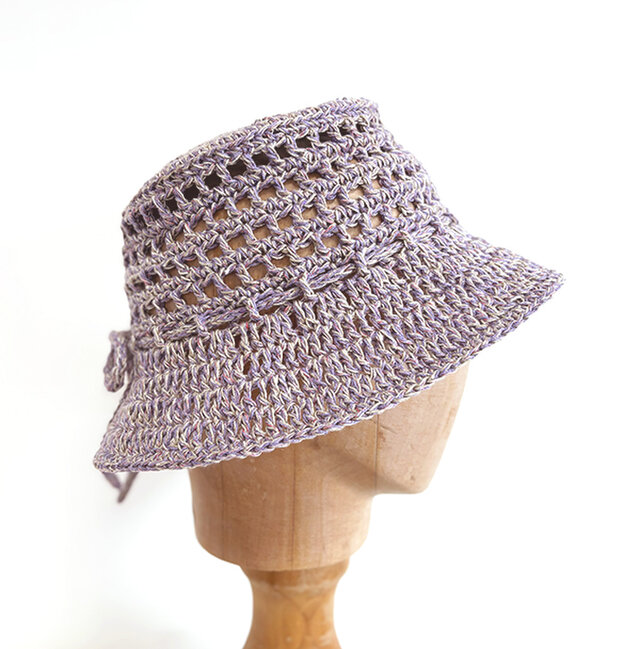 Summer hat （パープルストーン） | iichi 日々の暮らしを心地よくするハンドメイドやアンティークのマーケットプレイス