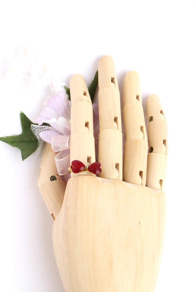 カーネリアン Ribbon Wire Ring | iichi 日々の暮らしを心地よくするハンドメイドやアンティークのマーケットプレイス