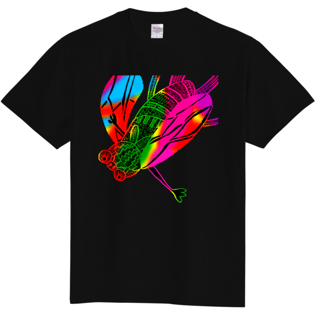 「L」ガ(背面)とセミ(前面)Tシャツ（両面印刷） | iichi 日々の暮らしを心地よくするハンドメイドやアンティークのマーケットプレイス