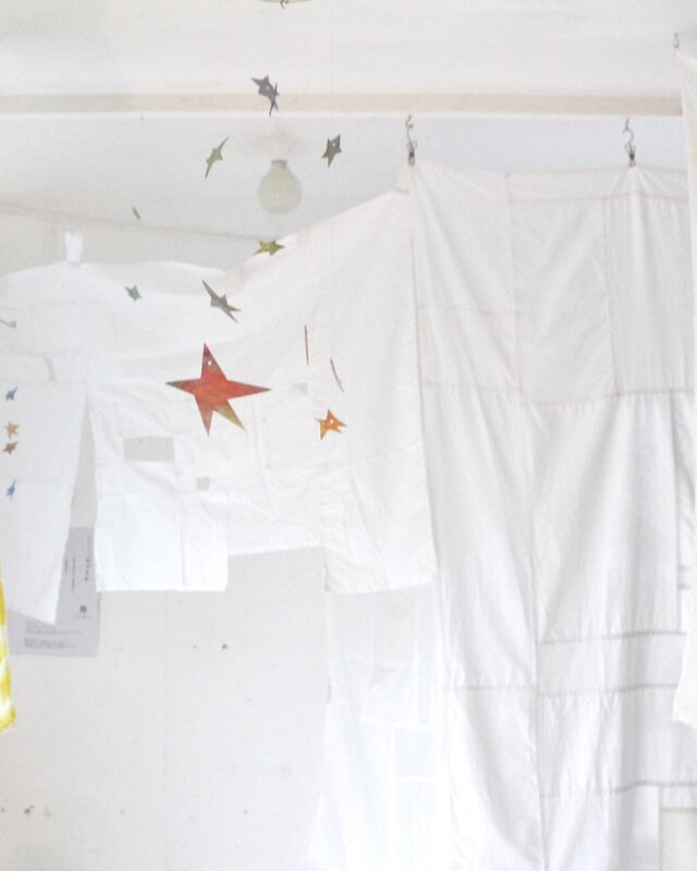 コットンポジャギのれん型 138×80cm | iichi 日々の暮らしを心地よくするハンドメイドやアンティークのマーケットプレイス