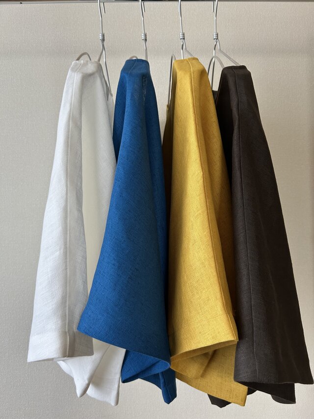 たっぷりしたお袖のフレアー感がきれいなトップス リネン100％【着丈延長オプションあり】 ブラウン | iichi 日々の暮らしを心地よくするハンドメイドやアンティークのマーケットプレイス