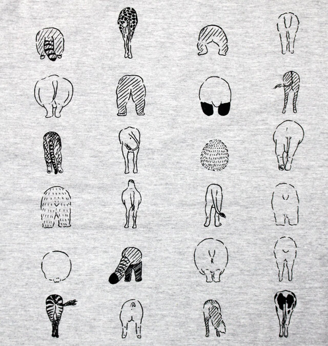 いろんな尻 メンズタイプ（gray） | iichi 日々の暮らしを心地よくするハンドメイドやアンティークのマーケットプレイス