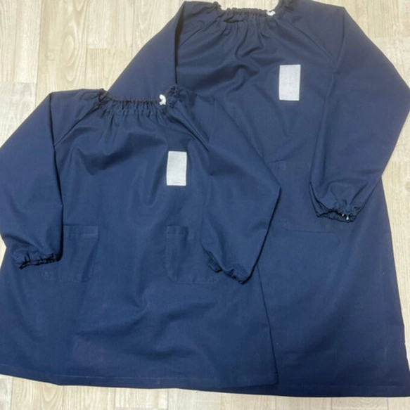 【80～160】ネイビー 無地 シンプル 長袖スモック 着丈延長可 スモッグ | iichi 日々の暮らしを心地よくするハンドメイドやアンティークのマーケットプレイス