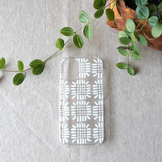 sunflower（ white ）」＜クリアケース＞【 表面のみ印刷 】 | iichi 日々の暮らしを心地よくするハンドメイドやアンティークのマーケットプレイス