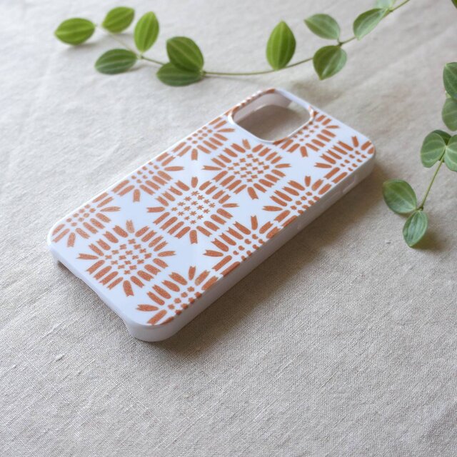 sunflower（ brown ）」＜ホワイトケース＞【 表面のみ印刷 】 | iichi 日々の暮らしを心地よくするハンドメイドやアンティークのマーケットプレイス