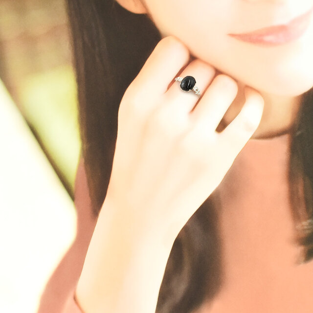 オニキス リング SV925 CJ089CIBSN | iichi 日々の暮らしを心地よくするハンドメイドやアンティークのマーケットプレイス