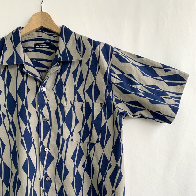 メンズ浴衣リメイクアロハシャツ | iichi 日々の暮らしを心地よくするハンドメイドやアンティークのマーケットプレイス